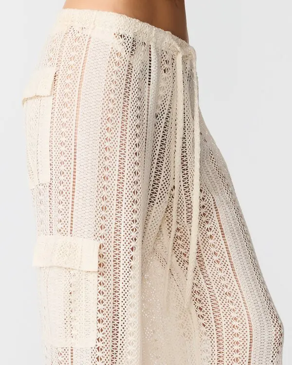Steve Madden Crochet Bikini Cover-up Wide Leg Pants