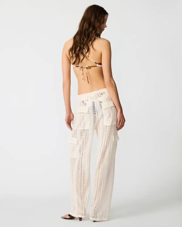 Steve Madden Crochet Bikini Cover-up Wide Leg Pants