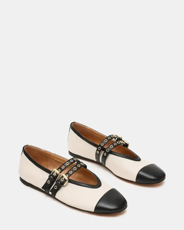 Steve Madden Lydia Cap Gold Detail Flats
