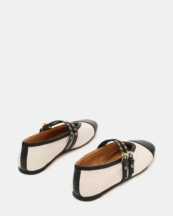 Steve Madden Lydia Cap Gold Detail Flats