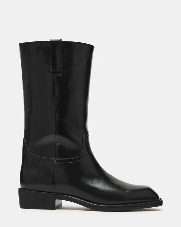 Steve Madden Primo Square Toe Boots - Black