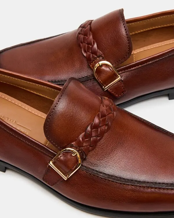 Steve Madden Chaplin Slip-on Loafers With Woven Strap Detail
