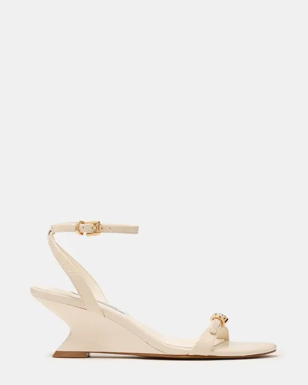 Steve Madden Zaloma Gold Detail Heels - Bone