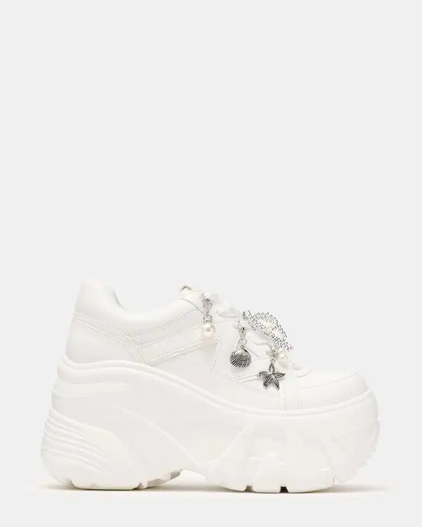 Steve Madden Fifi Lace-up Sneakers - White