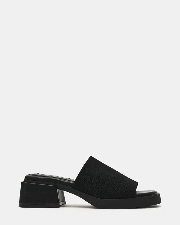 Steve Madden Lucee Block Heel Sandals - Black