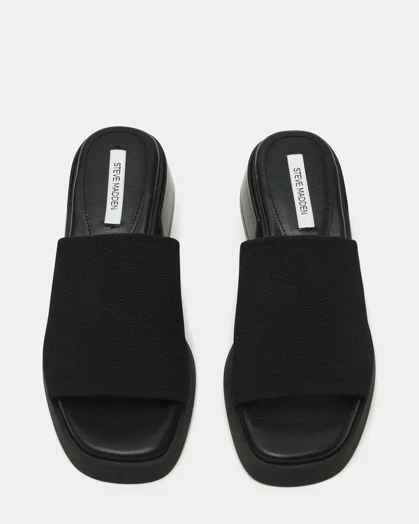 Steve Madden Lucee Block Heel Sandals - Black