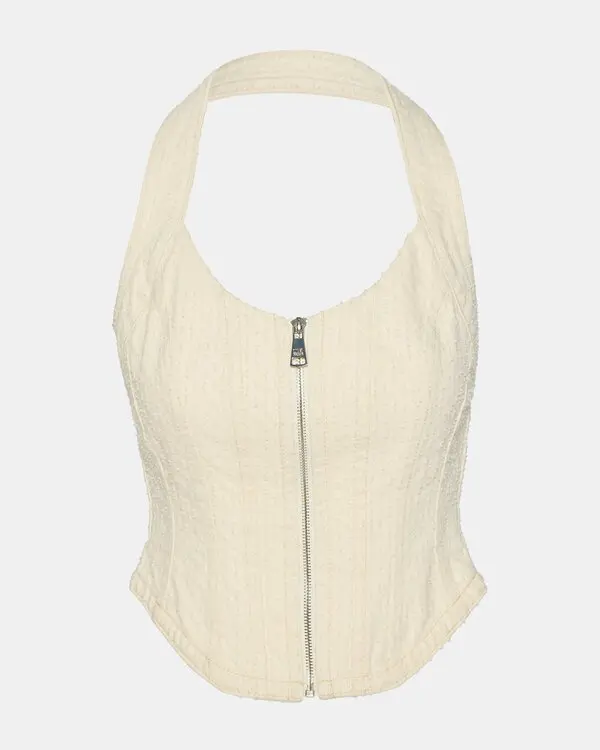 Steve Madden Natasha Corset Top Sleeveless Tops