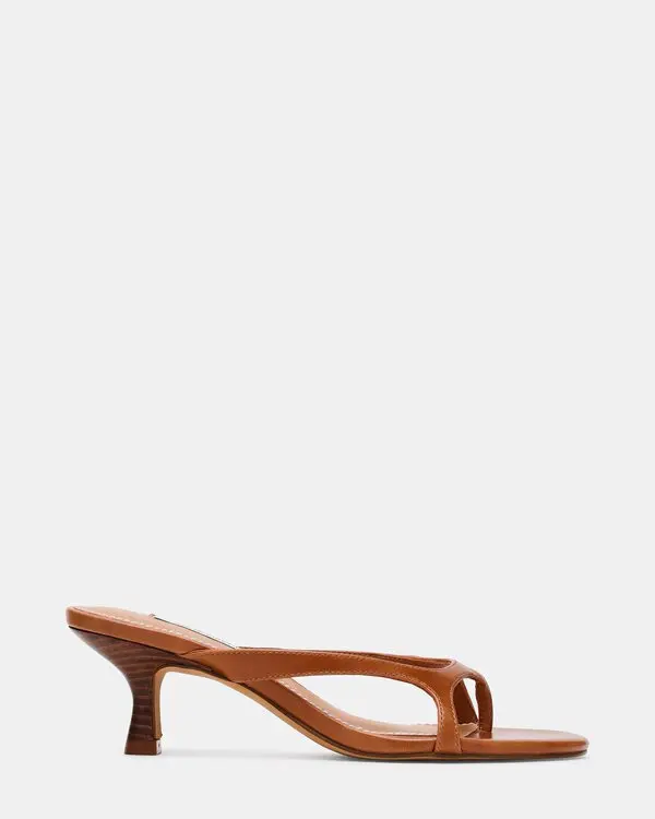 Steve Madden Brienna Thong Heels - Tan