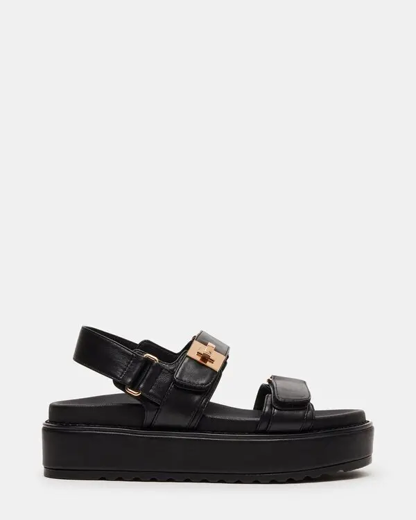 Steve Madden Bigmona Platform Sandals - Black