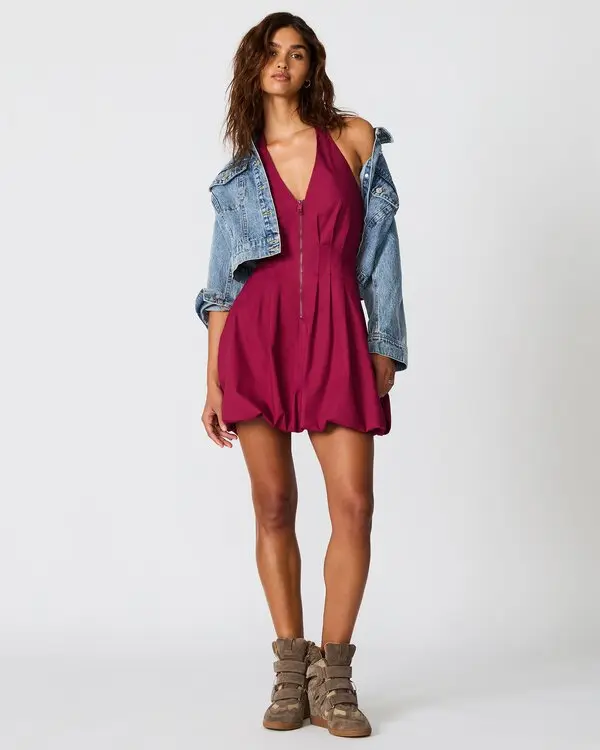 Steve Madden Dianna Dress Sleeveless Bubble Dresses - Dark Red