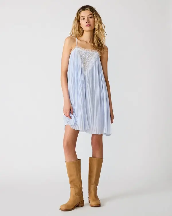 Steve Madden Hellen Sleeveless Flowy Dress - Blue Ice