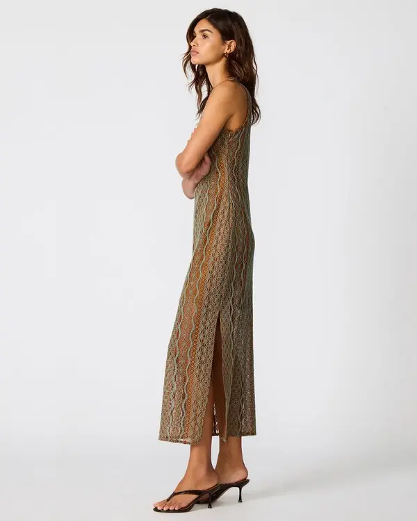 Steve Madden Nyssa Sleeveless Mesh Maxi Dress