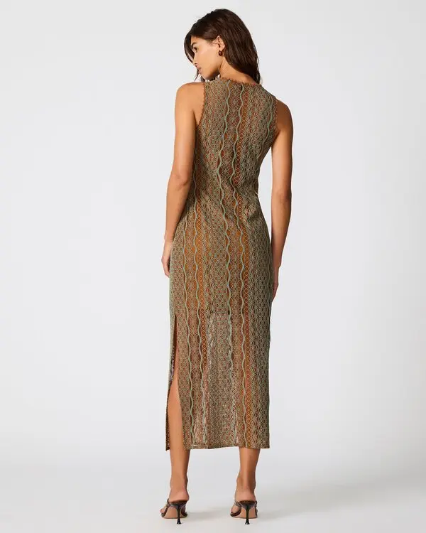 Steve Madden Nyssa Sleeveless Mesh Maxi Dress