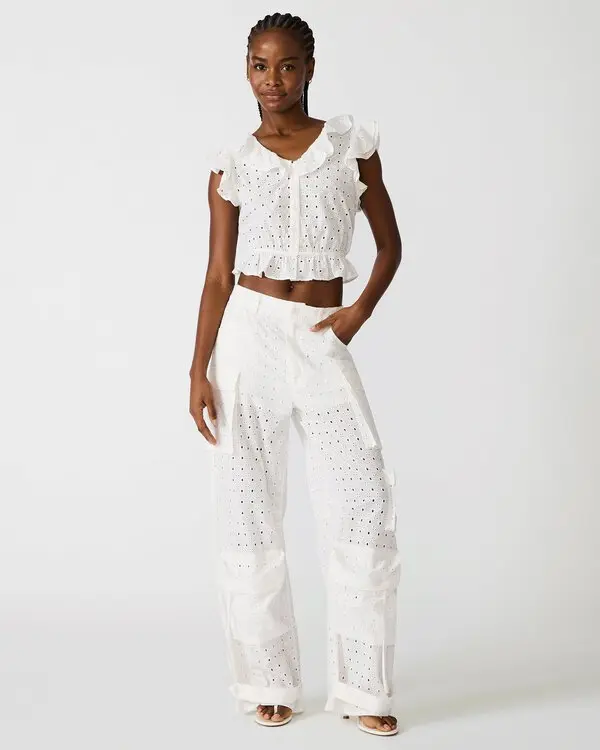 Steve Madden Mayra Top Sleeveless Button Up Tops