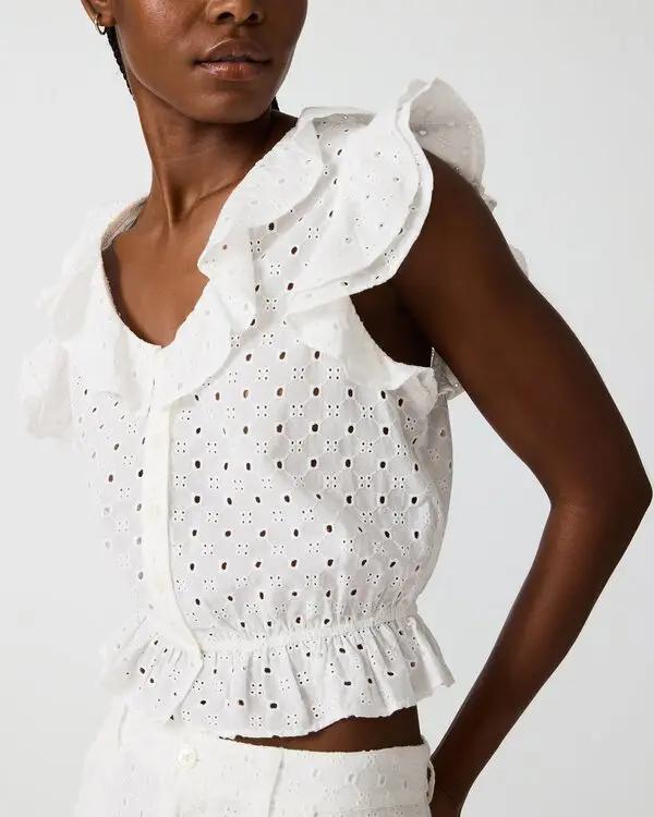 Steve Madden Mayra Top Sleeveless Button Up Tops