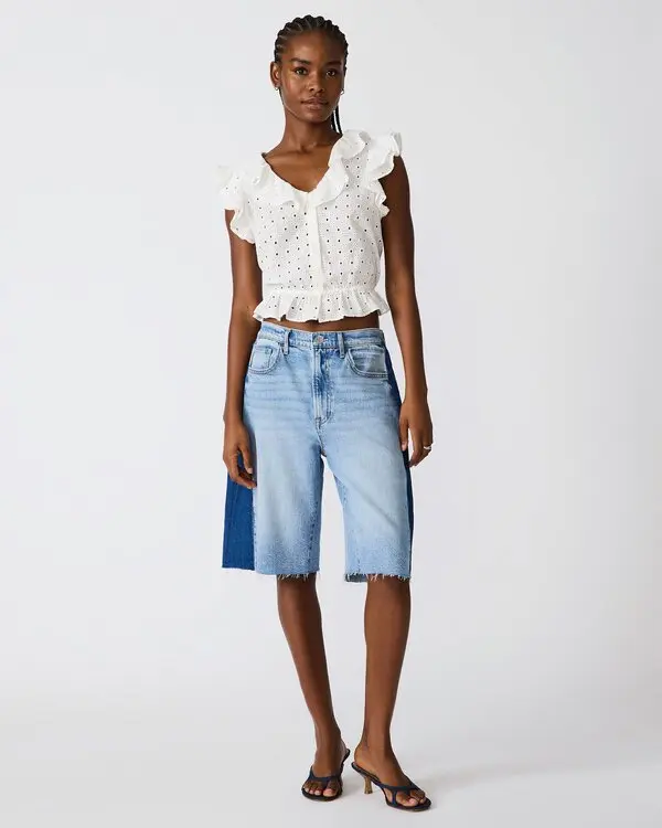 Steve Madden Mayra Top Sleeveless Button Up Tops