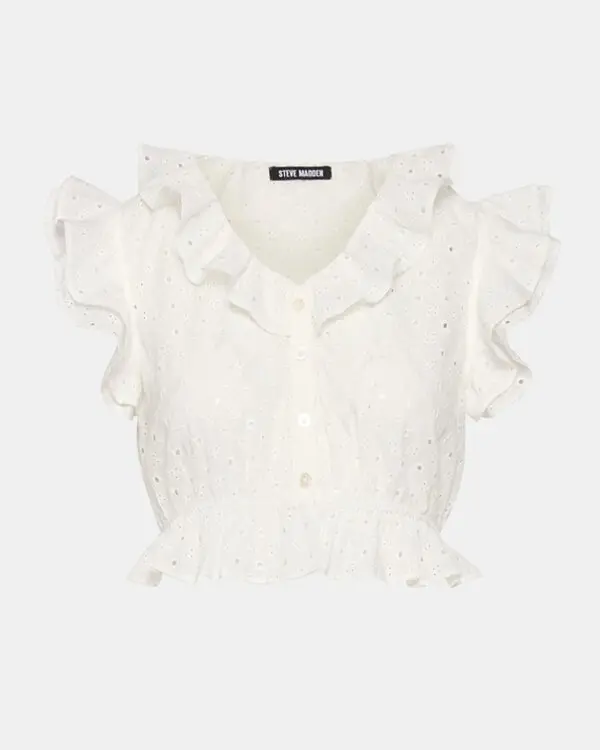 Steve Madden Mayra Top Sleeveless Button Up Tops