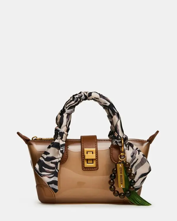 Steve Madden Mini Jelly Top Handle Bag With Scarf Detail