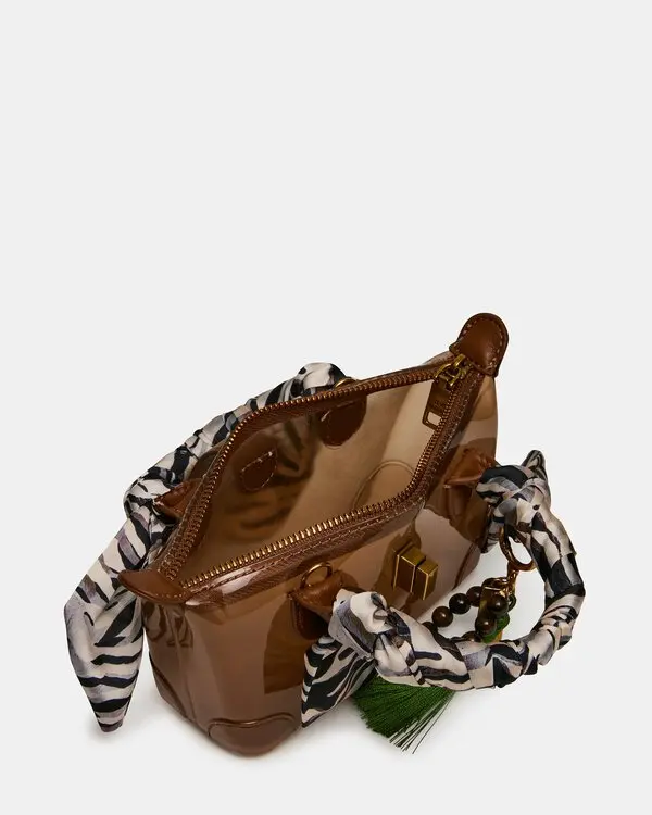 Steve Madden Mini Jelly Top Handle Bag With Scarf Detail