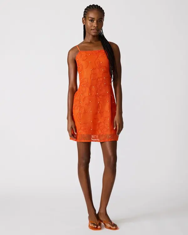 Steve Madden Maureene Dress Sleeveless Mesh Dresses - Salsa Red