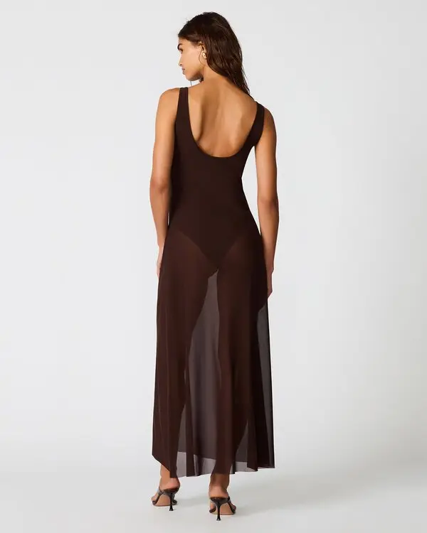 Steve Madden Sharlene Sleeveless Mesh Maxi Dress