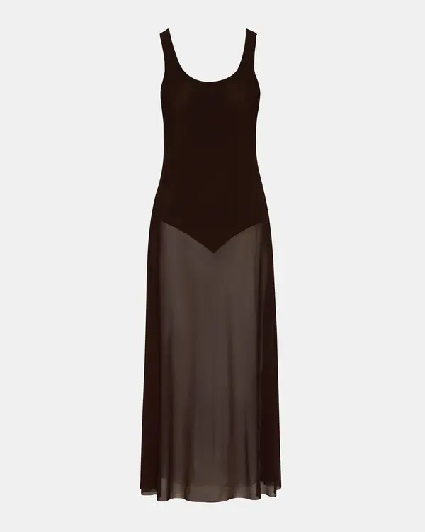 Steve Madden Sharlene Sleeveless Mesh Maxi Dress