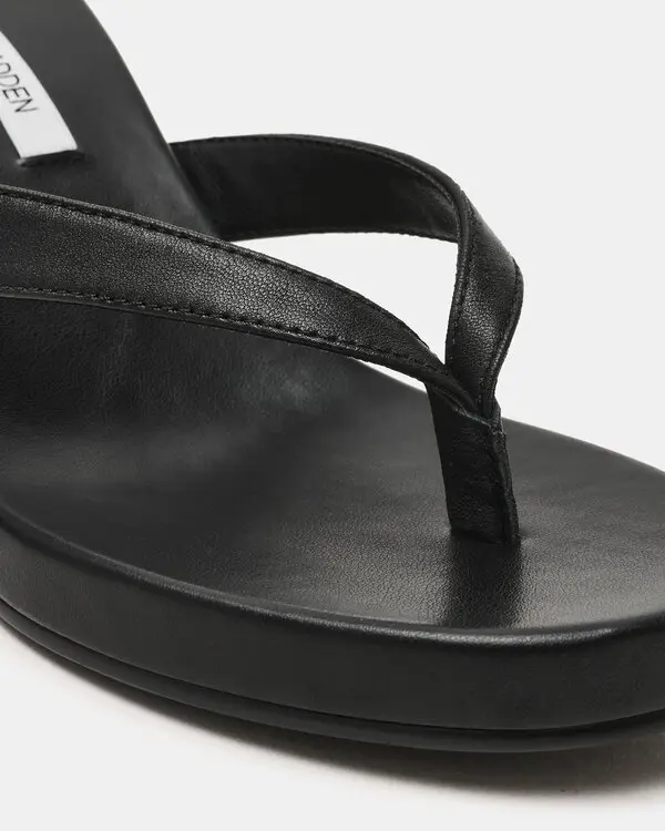 Steve Madden Wedge Thong Sandals - Black