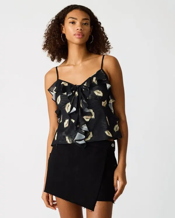 Steve Madden Roue Top Night Kiss Sleeveless Top - Midnight