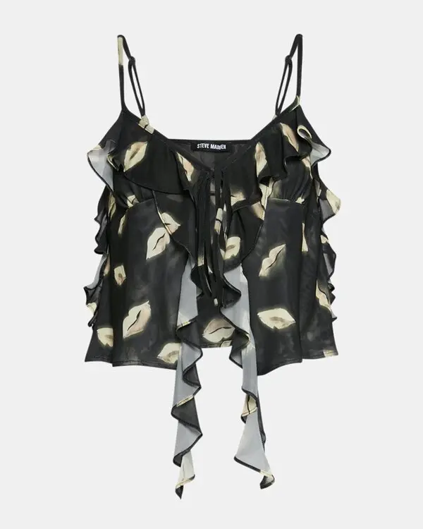 Steve Madden Roue Top Night Kiss Sleeveless Top - Midnight