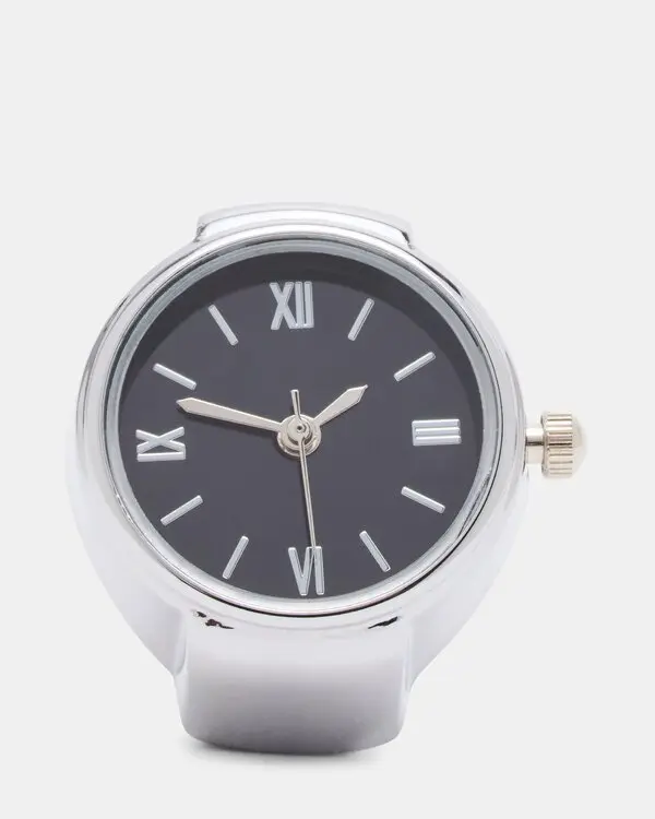 Steve Madden X Mackenzie Belle Watch Ring - Black