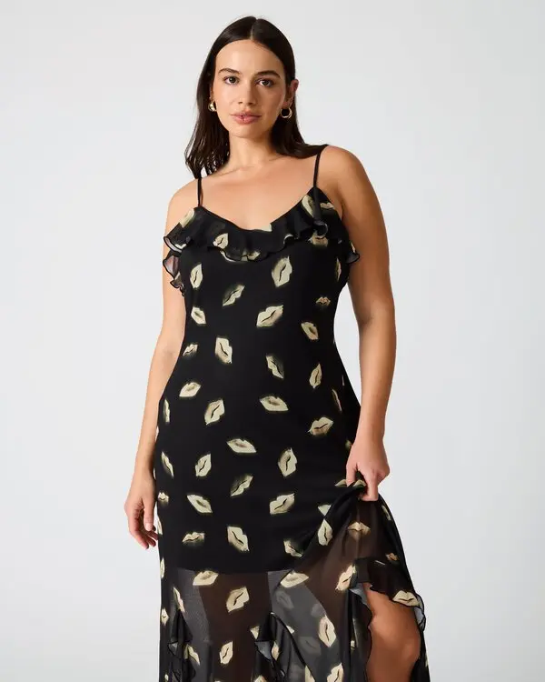 Steve Madden Mariane Dress Sleeveless Mesh Dresses