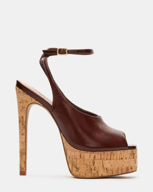 Steve Madden Alaric Platform Heels - Brown