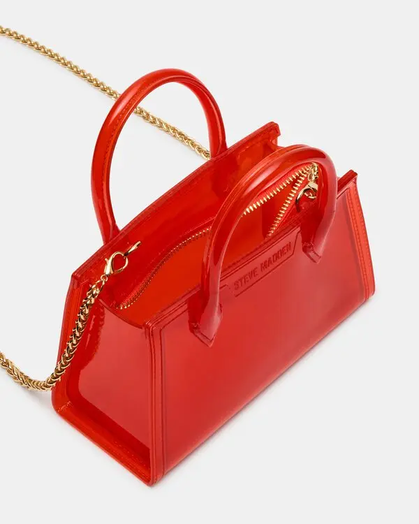 Steve Madden Mini Jelly Bag With Top Handle And Chain Strap