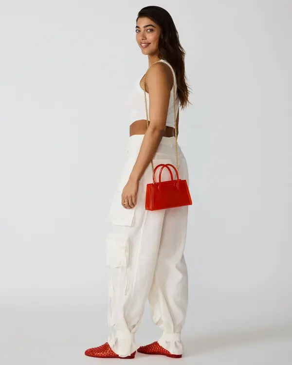 Steve Madden Mini Jelly Bag With Top Handle And Chain Strap