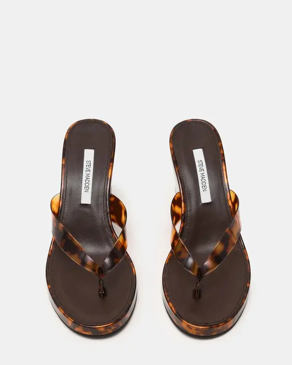 Steve Madden Playing Wedge Sandals - Tortoise