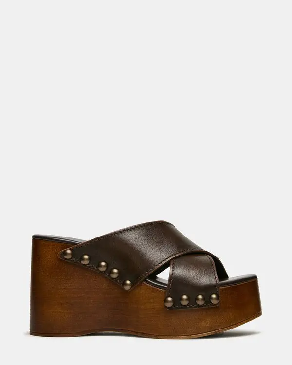 Steve Madden Koko Mule Sandals - Brown