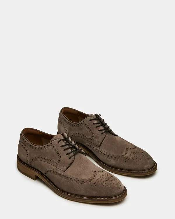Steve Madden Esteban Perforated Suede Lace-up Dress Shoes