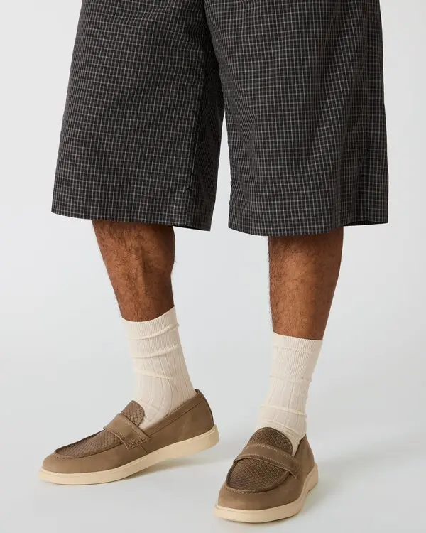 Steve Madden Paul Woven Slip-on Loafers - Grey