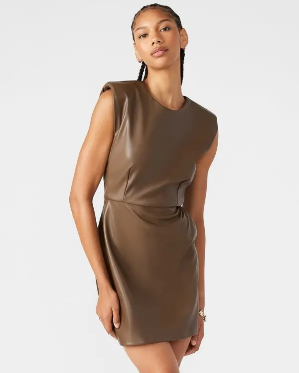 Steve Madden Belen Sleeveless Faux Leather Mini Dress