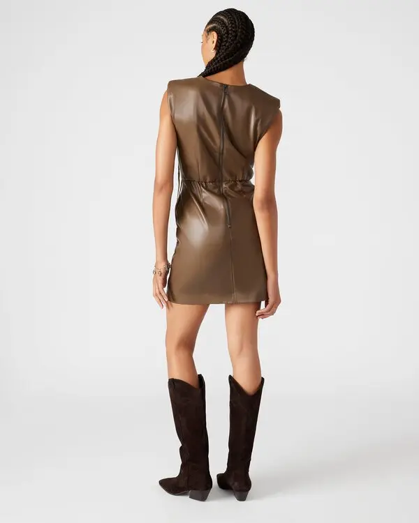 Steve Madden Belen Sleeveless Faux Leather Mini Dress