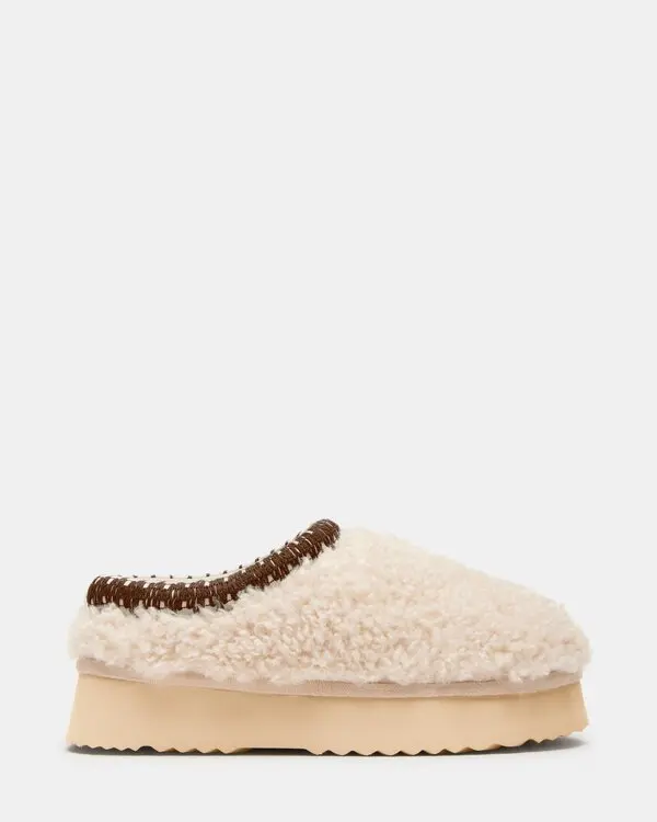 Steve Madden Selena Faux Shearling Slip-on Flats