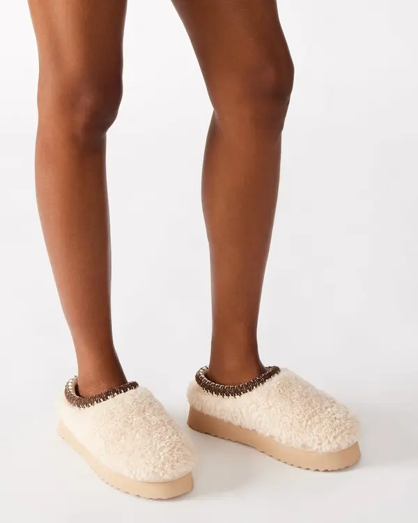 Steve Madden Selena Faux Shearling Slip-on Flats