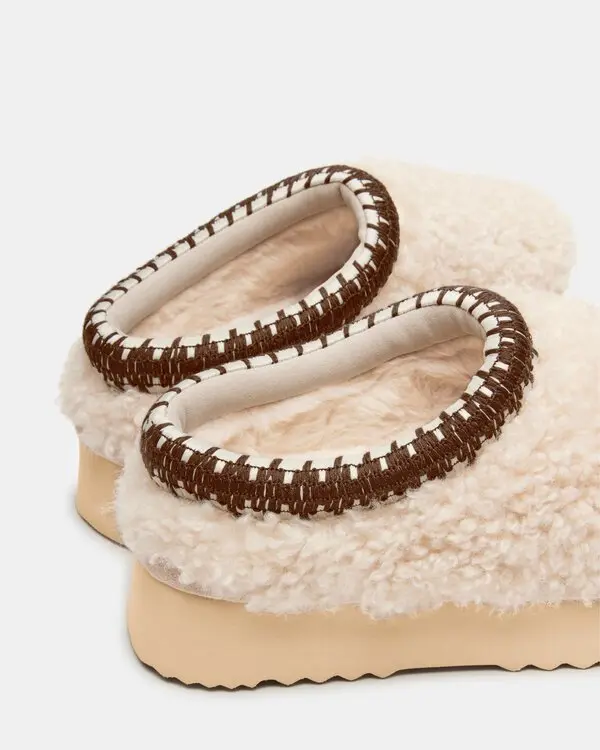 Steve Madden Selena Faux Shearling Slip-on Flats
