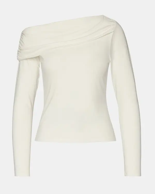 Steve Madden Ryder Knit Top Long Sleeve Ruched Top