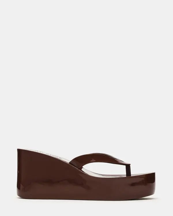 Steve Madden Jella Thong Sandals - Dark Brown