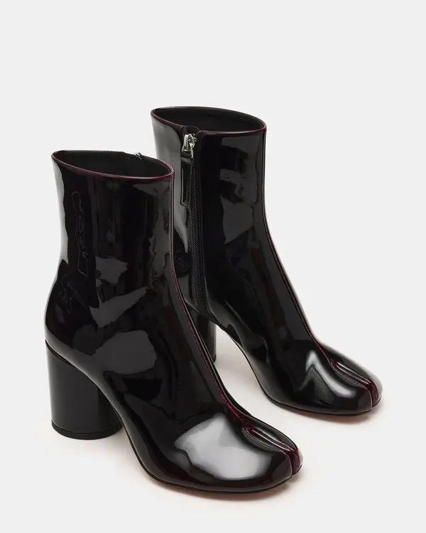 Steve Madden Caro Patent Tabi Block Heel Booties