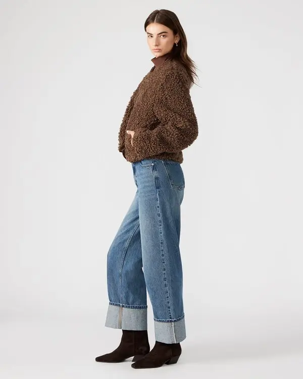 Steve Madden Teddy Jacket Long Sleeve Sherpa Jackets & Coats