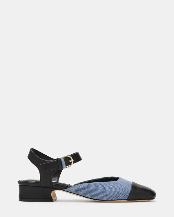Steve Madden Novie Block Heels - Denim Multi