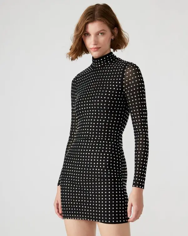Steve Madden Krista Dress Long Sleeve Mesh Dresses