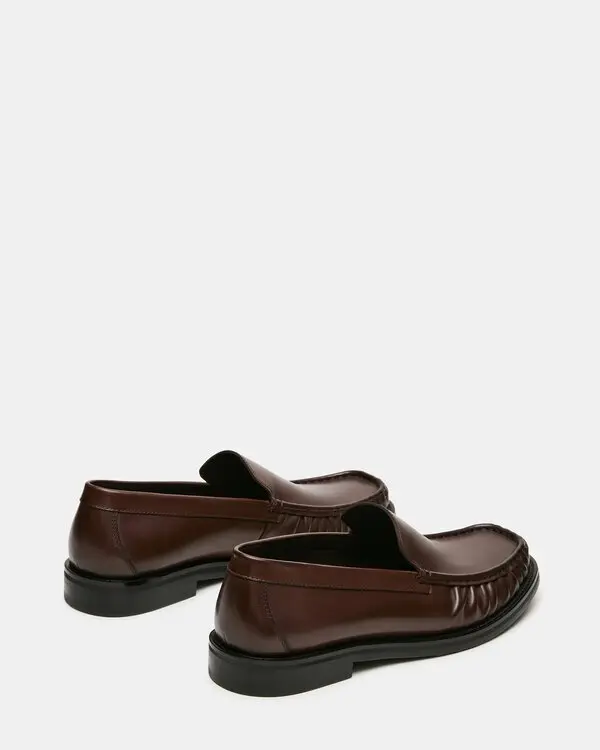 Steve Madden Celestino Leather Slip-on Loafers With Square Toe
